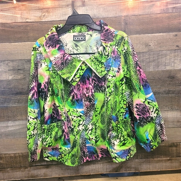 berek | Jackets & Coats | Berek Vintage Studded Animal Print Jacket ...